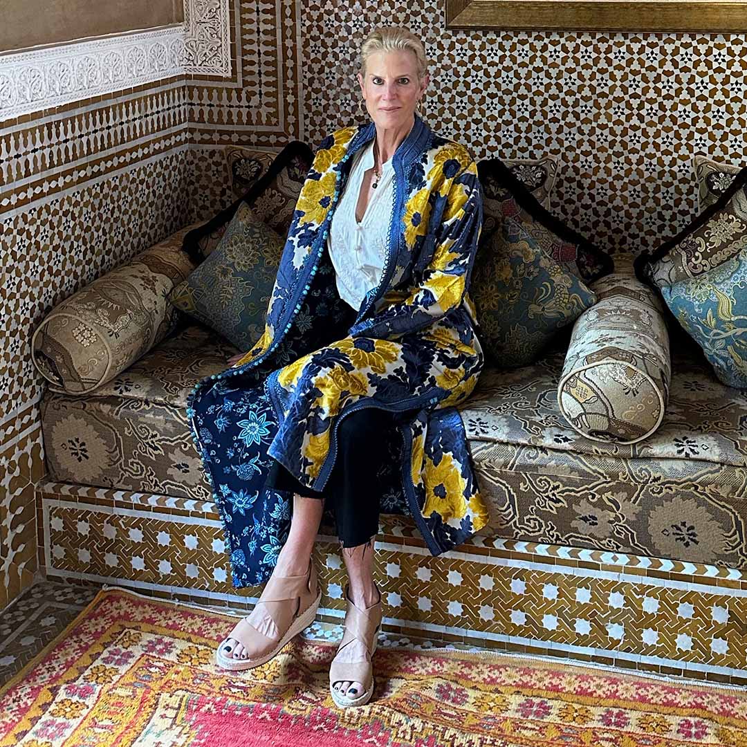 MARRAKESH: MARIGOLD AND BLUE JACKET – Susanna Salk Style